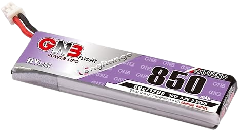 GNB 850mAh 1S1P 3.8V HV 60C PH2.0 Long Type Lipo Battery